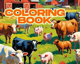 Farm Animal Coloring Pages for Kids – Cute Chubby Farm Friends ...