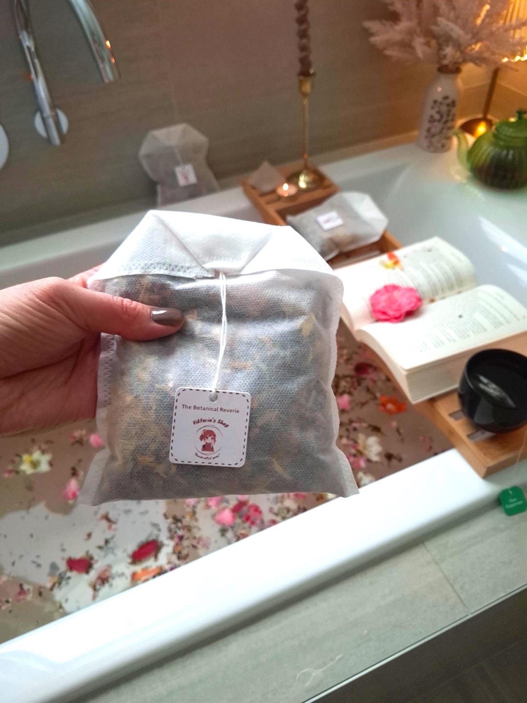 Herbal Bath Tea Bags, Botanical Soak, Relaxation Spa Gift Set, Self ...