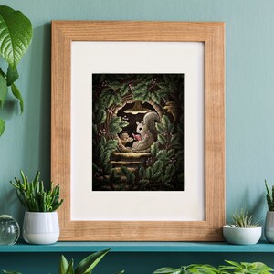 Squirrel Reading Art Print, Forest Kid's Room Decor, Squirrel ...