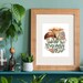 Mushroom Art Print, Mycophile Gift, Mycophile Art Print, Chanterelle ...