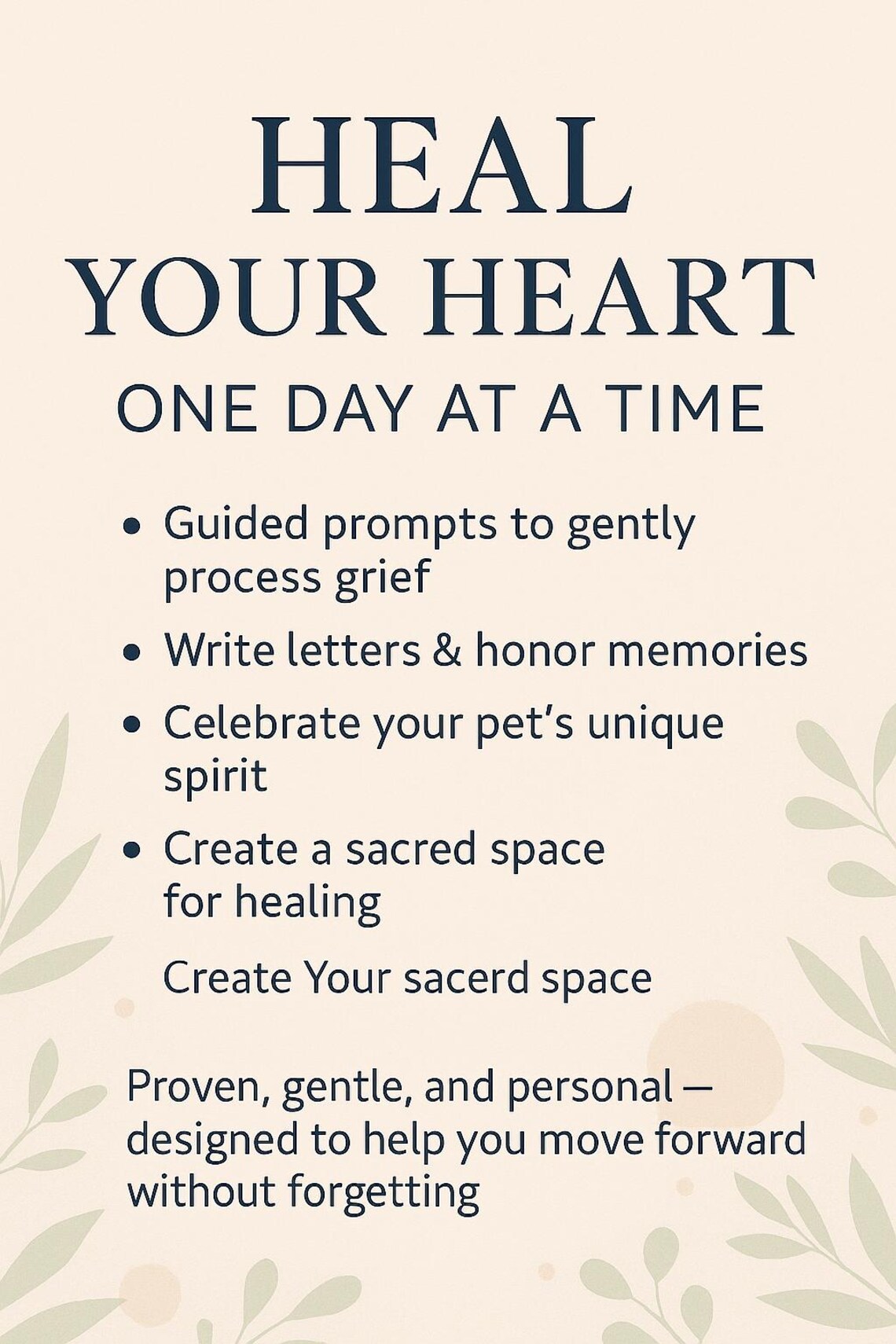 Saying Goodbye | A Gentle Healing Workbook for Pet Loss | Printable ...