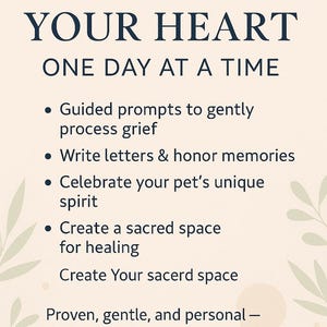 Saying Goodbye | A Gentle Healing Workbook for Pet Loss | Printable ...