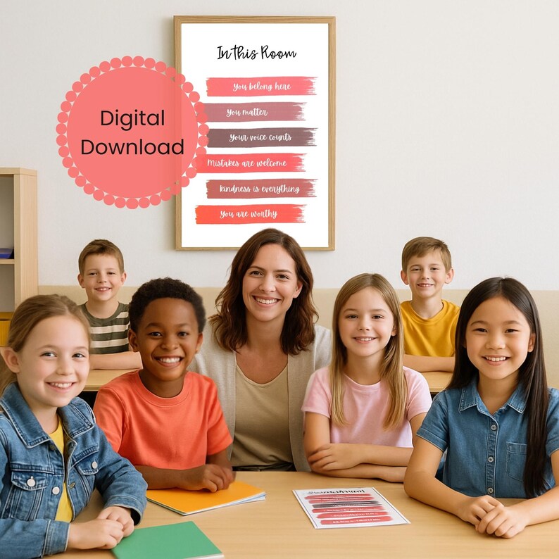 Growth Mindset Poster Printable Kids Positive Affirmations Digital ...