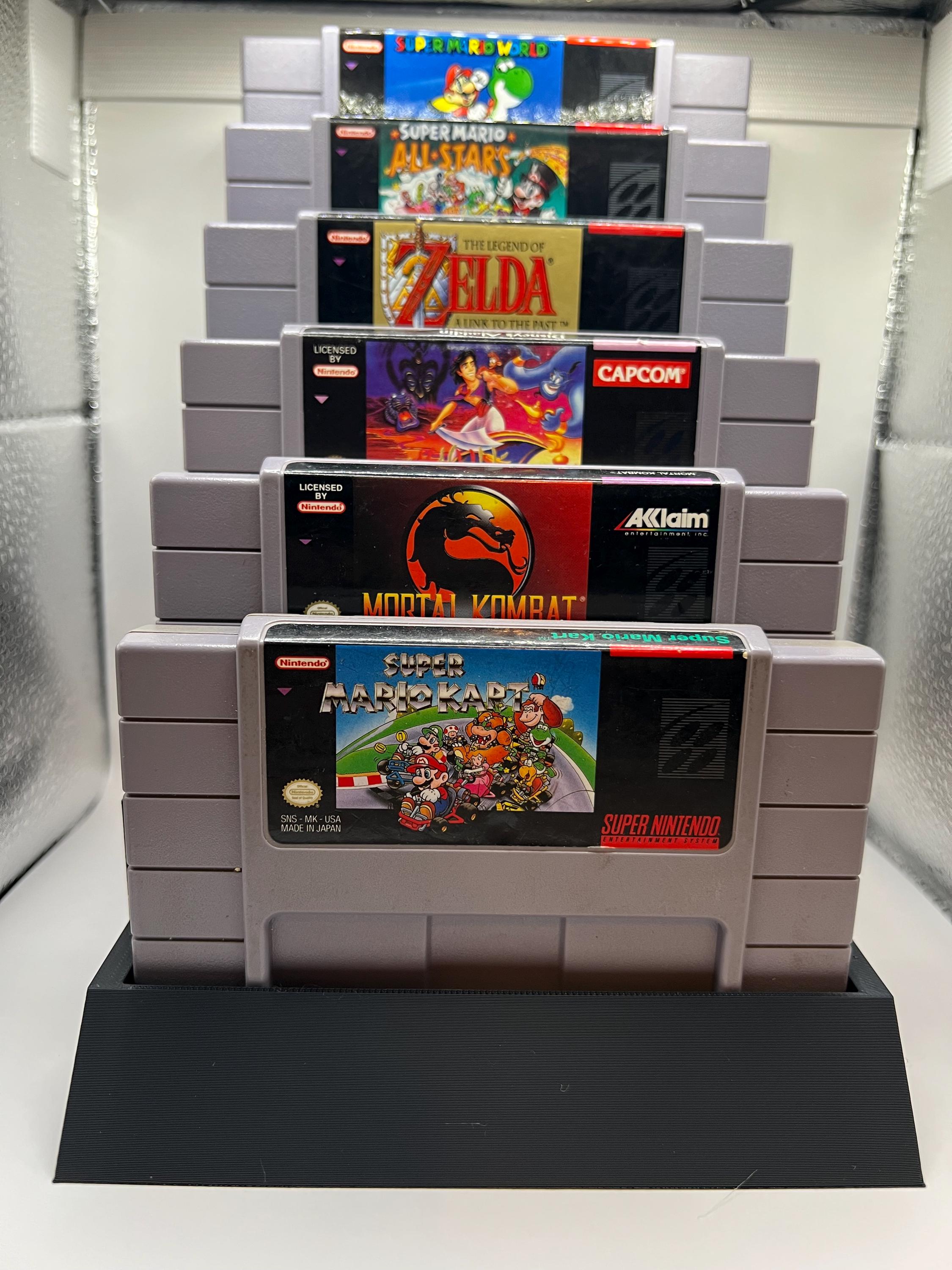 Super Nintendo Cartridge Stand – 3D Printed SNES Game Display Rack ...
