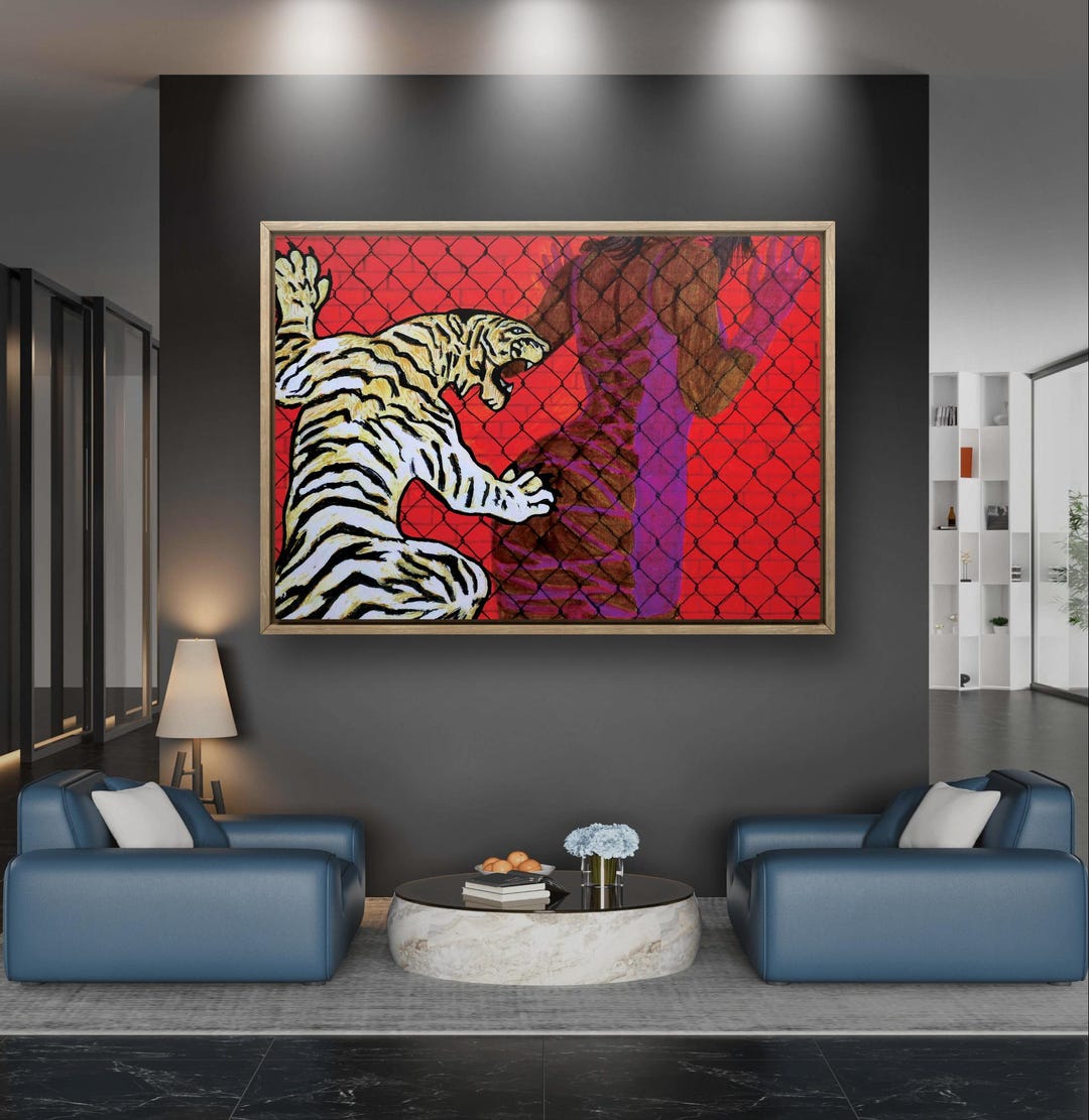 Crouching Tiger – Digital Art Print | Instant Download | Modern Wall ...