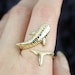 Whale Shark Ring in Sterling Silver Gold Plated Wrap Ring Size ...