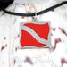 Dive Flag Necklace Scuba Diving Flag Pendant Solid Sterling Silver Red ...