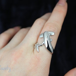 Hammerhead Shark Wrap Ring in Sterling Silver Size Adjustable Ocean ...