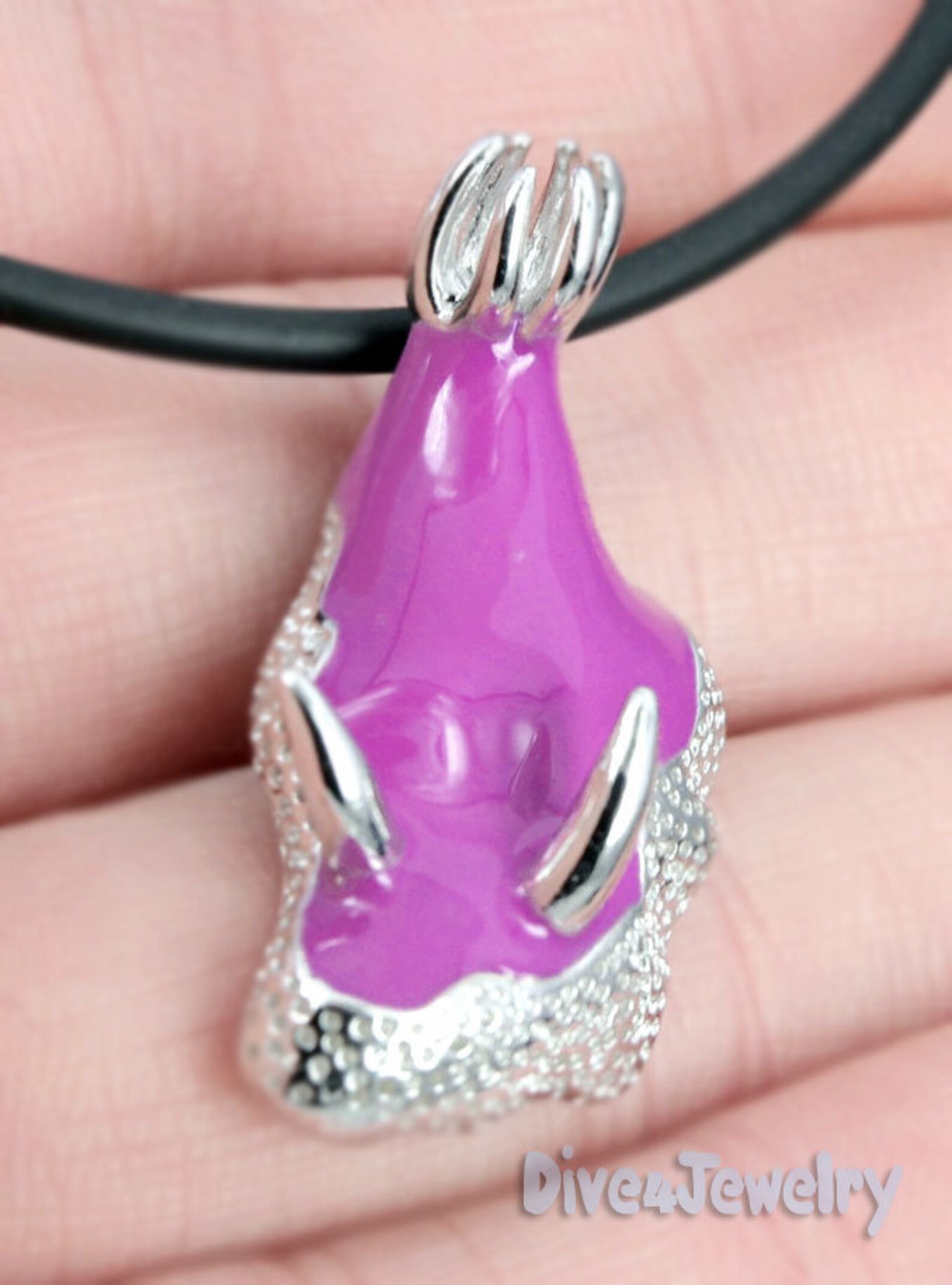 Sea Slug Necklace Nudibranch Necklace Sterling Silver Purple | Etsy