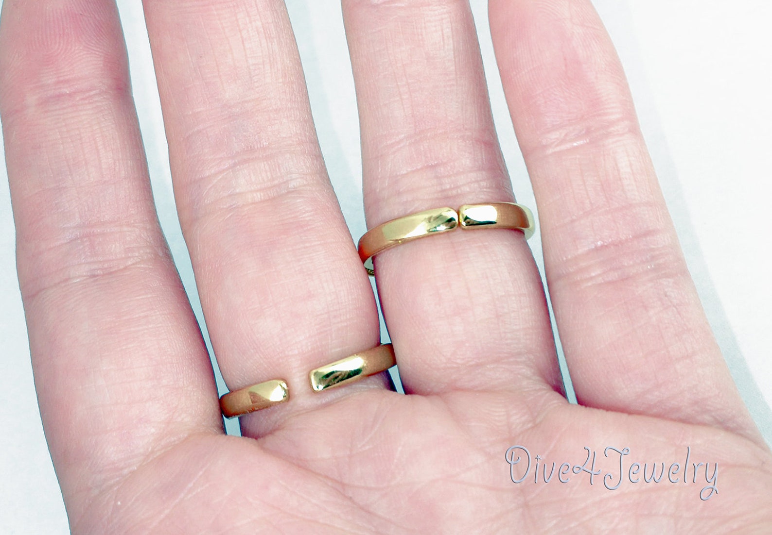 Manta Ray Ring Gold Plated Solid 925 Sterling Silver Open Band Ring ...