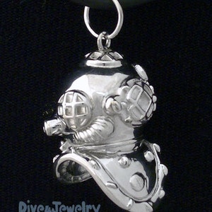 Dive Helmet Pendant Necklace Key Chain Scuba Diving Diver Helmet ...