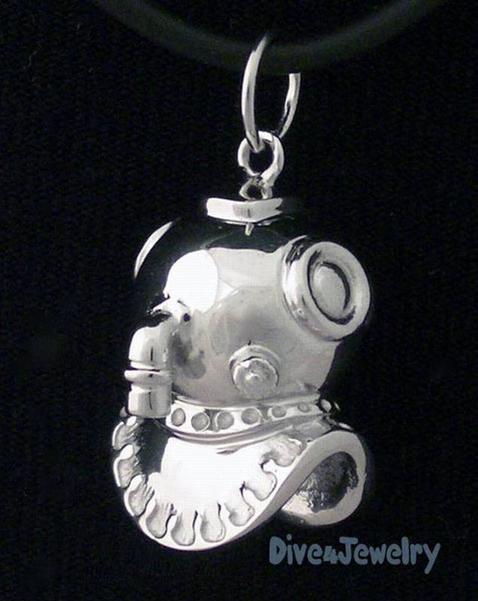 3D Scuba Diving Dive Helmet Sterling Silver Pendant Necklace - Etsy