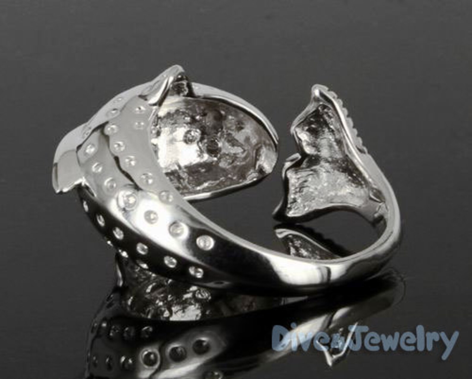Whale Ring in Sterling Silver Rhodium Plated Whale Shark Ring - Etsy