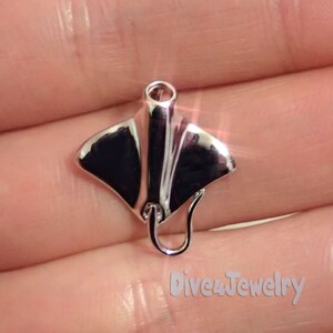 Eagle Ray Necklace Sterling Silver Fish Pendant With Necklace Ocean ...