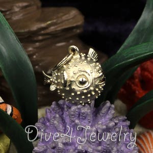Little Puffer Fish in Solid 9CT 9K Yellow Gold Super Cute Pufferfish ...