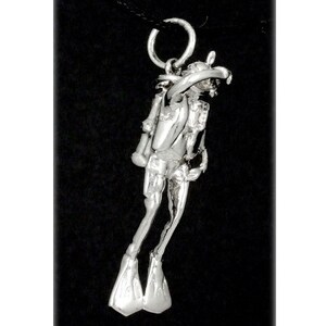 Diver Necklace Underwater Photographer Scuba Diveing Sterling Silver ...
