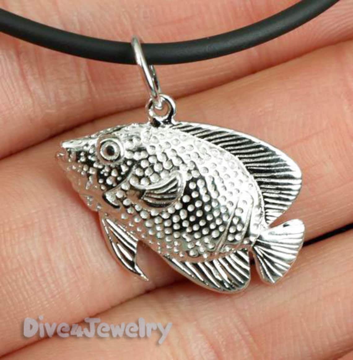 3D Angelfish Fish Necklace Sterling Silver Angel Fish Pendant - Etsy ...