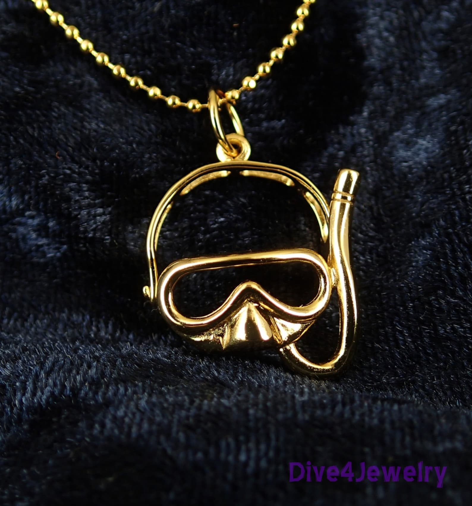 Diving Snorkel Dive MASK With Moveable Strap Gold Plated Solid - Etsy