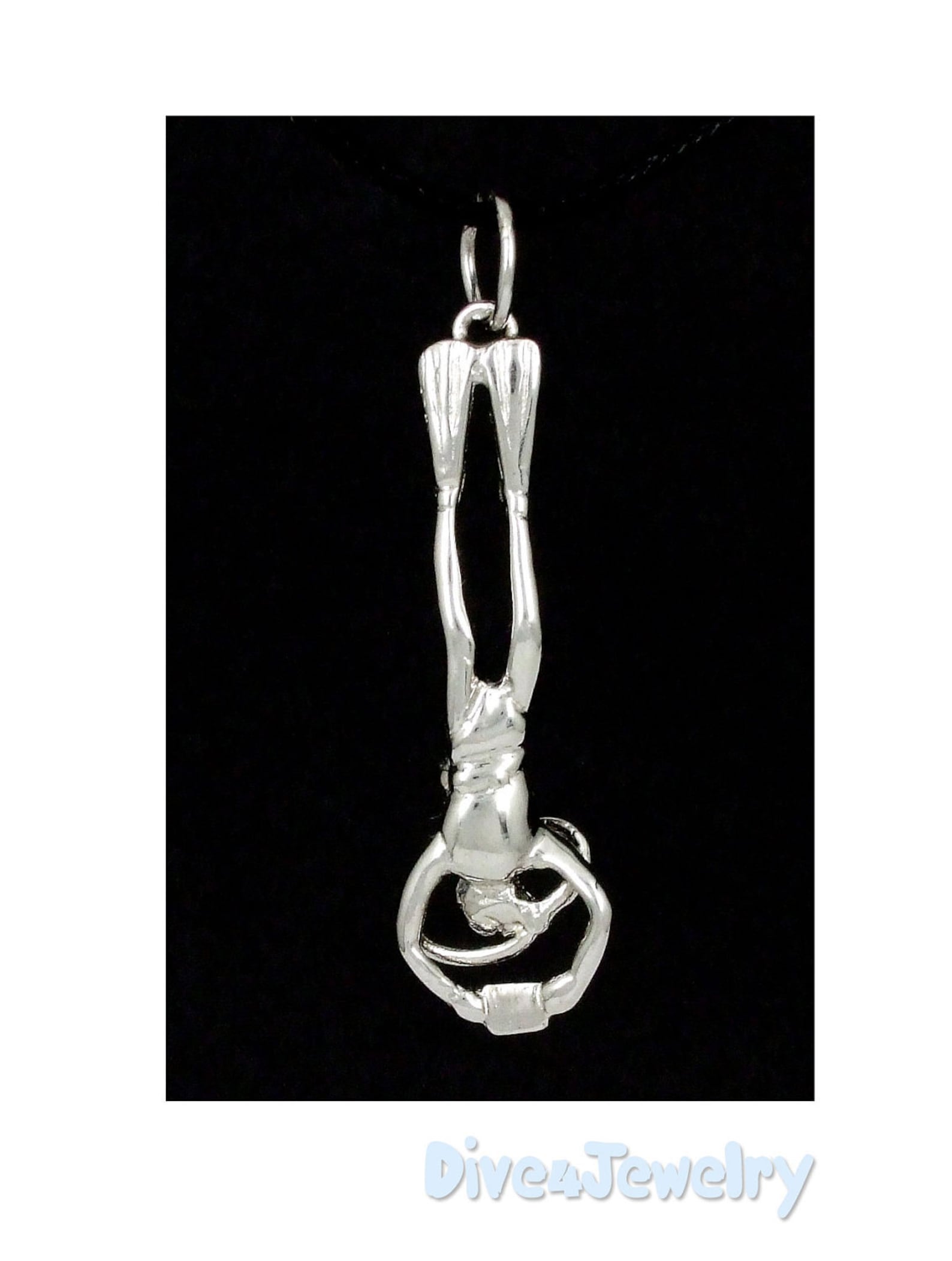 Scuba Diver Necklace Underwater Photographer Solid 925 | Etsy