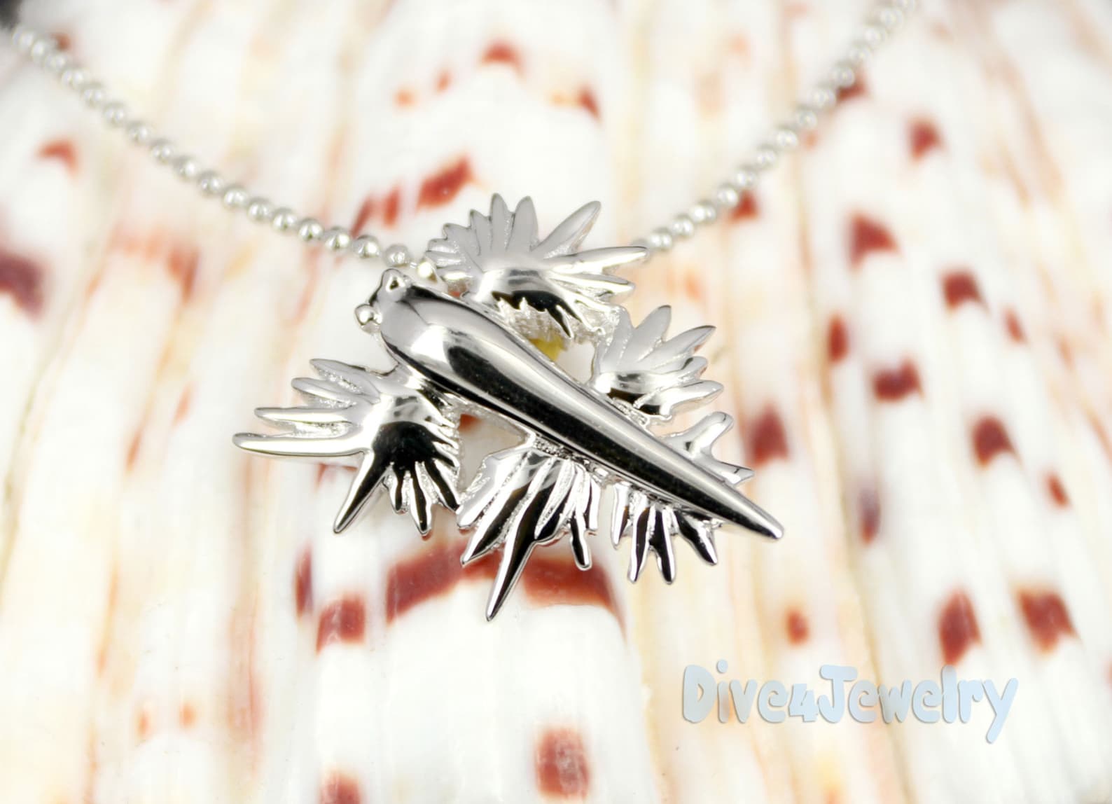 Sea Swallow Blue Dragon Slug Nudibranch in Solid Sterling Silver ...