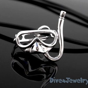 Diver Necklace 3D Snorkel Scuba Diving Dive Mask Charm Moveable Strap ...