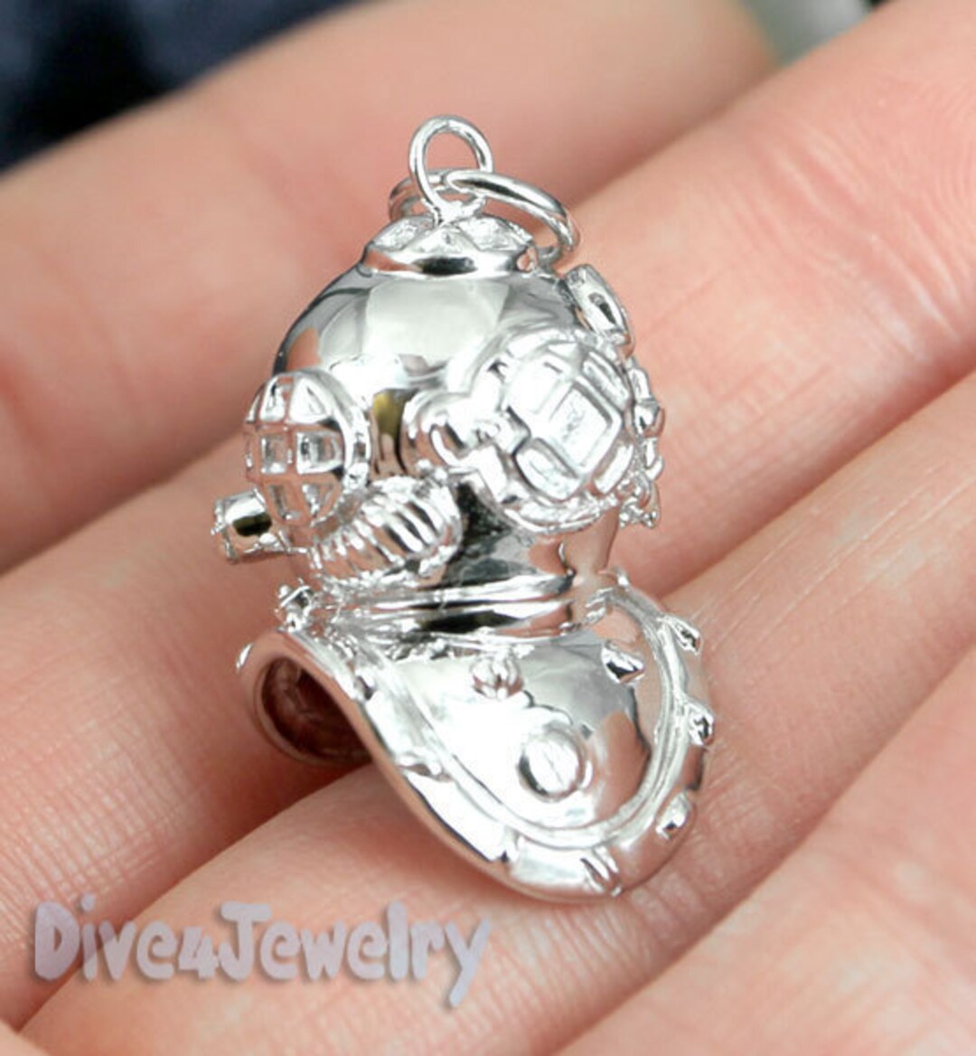 Dive Helmet Pendant Necklace Key Chain Scuba Diving Diver Helmet ...