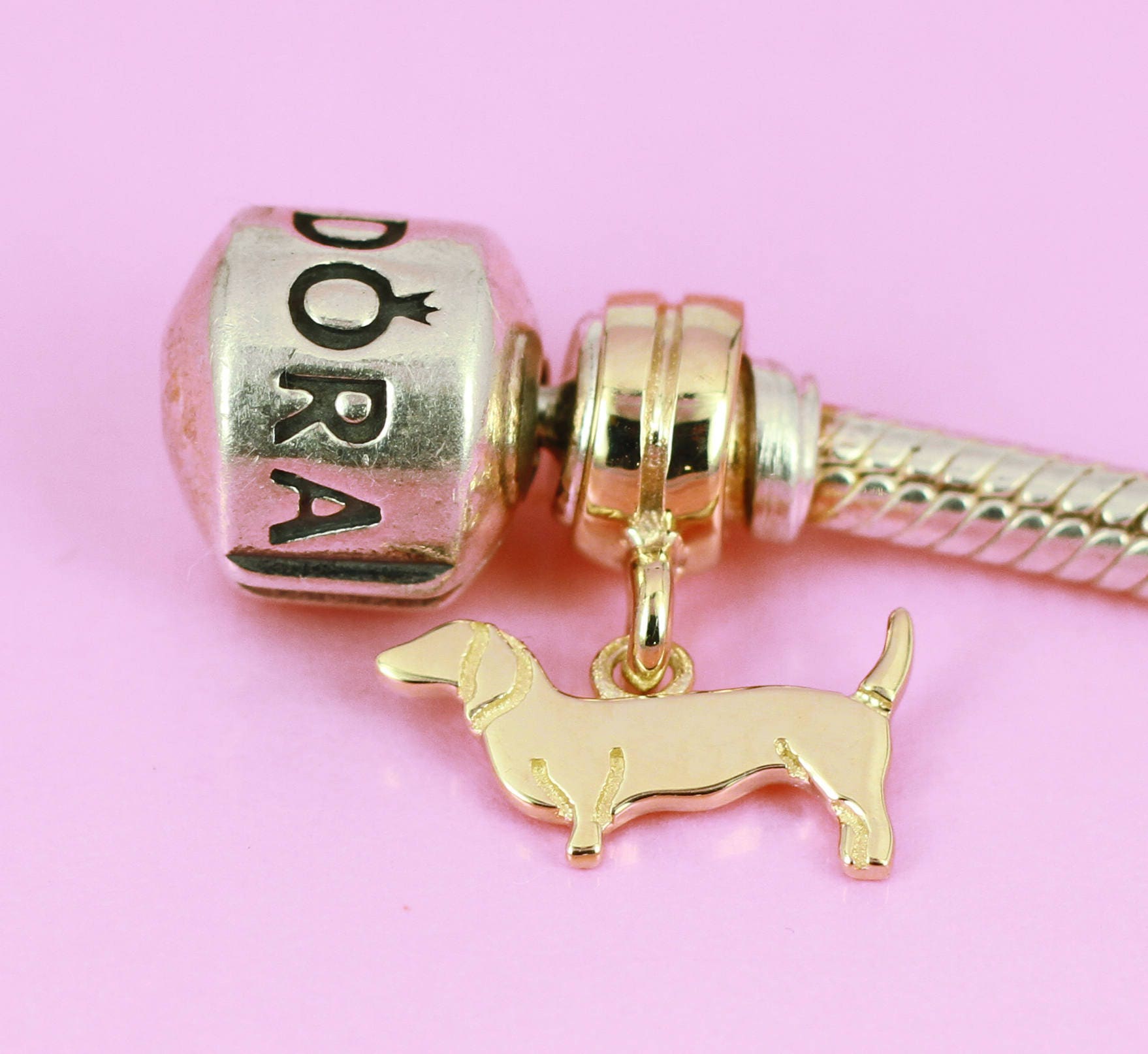 9K Gold Dog Charm Solid 9K 9ct Gold / Rose Gold Dachshund - Etsy Australia