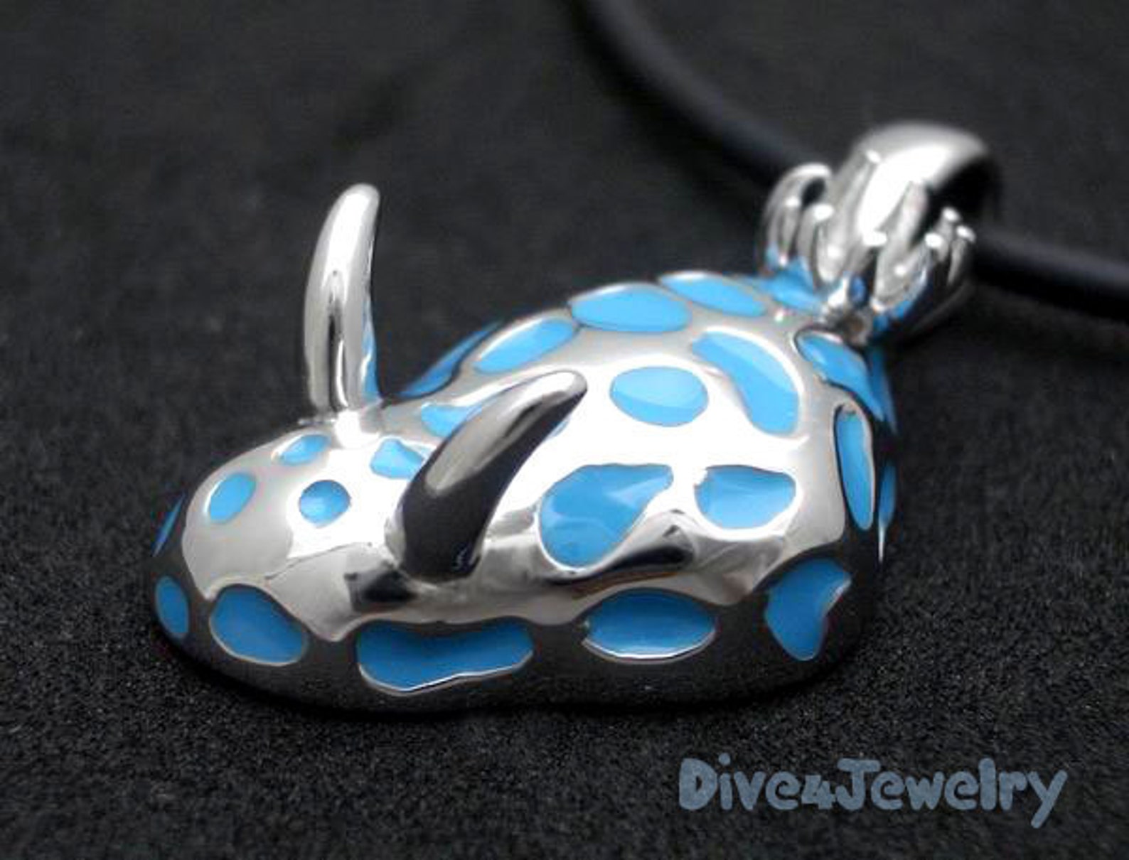 Nudibranch Necklace Sea Slug Pendant Sterling Silver Light | Etsy