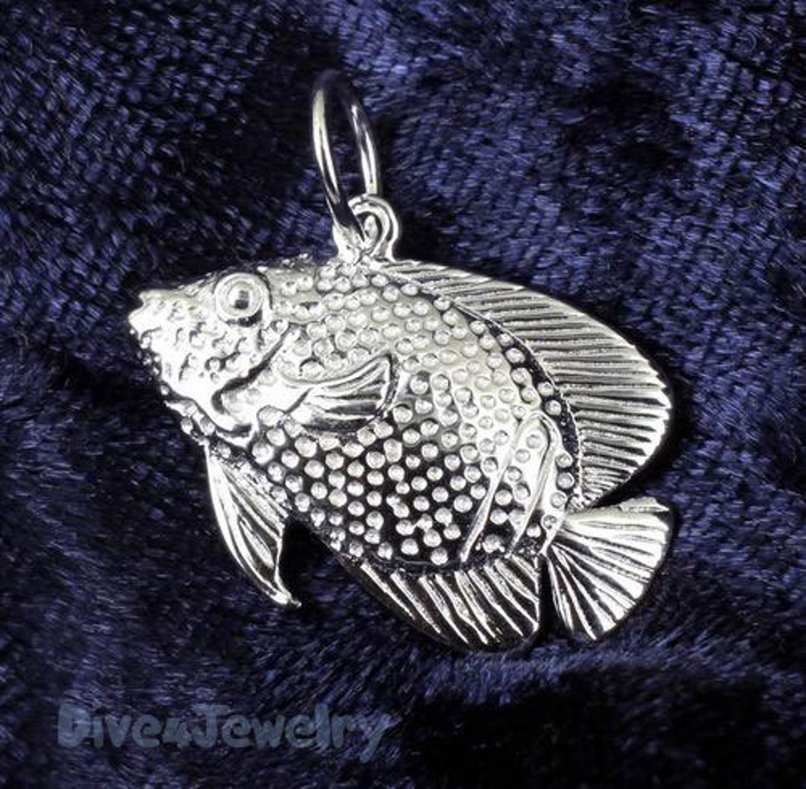 3D Angelfish Fish Necklace Sterling Silver Angel Fish Pendant - Etsy ...