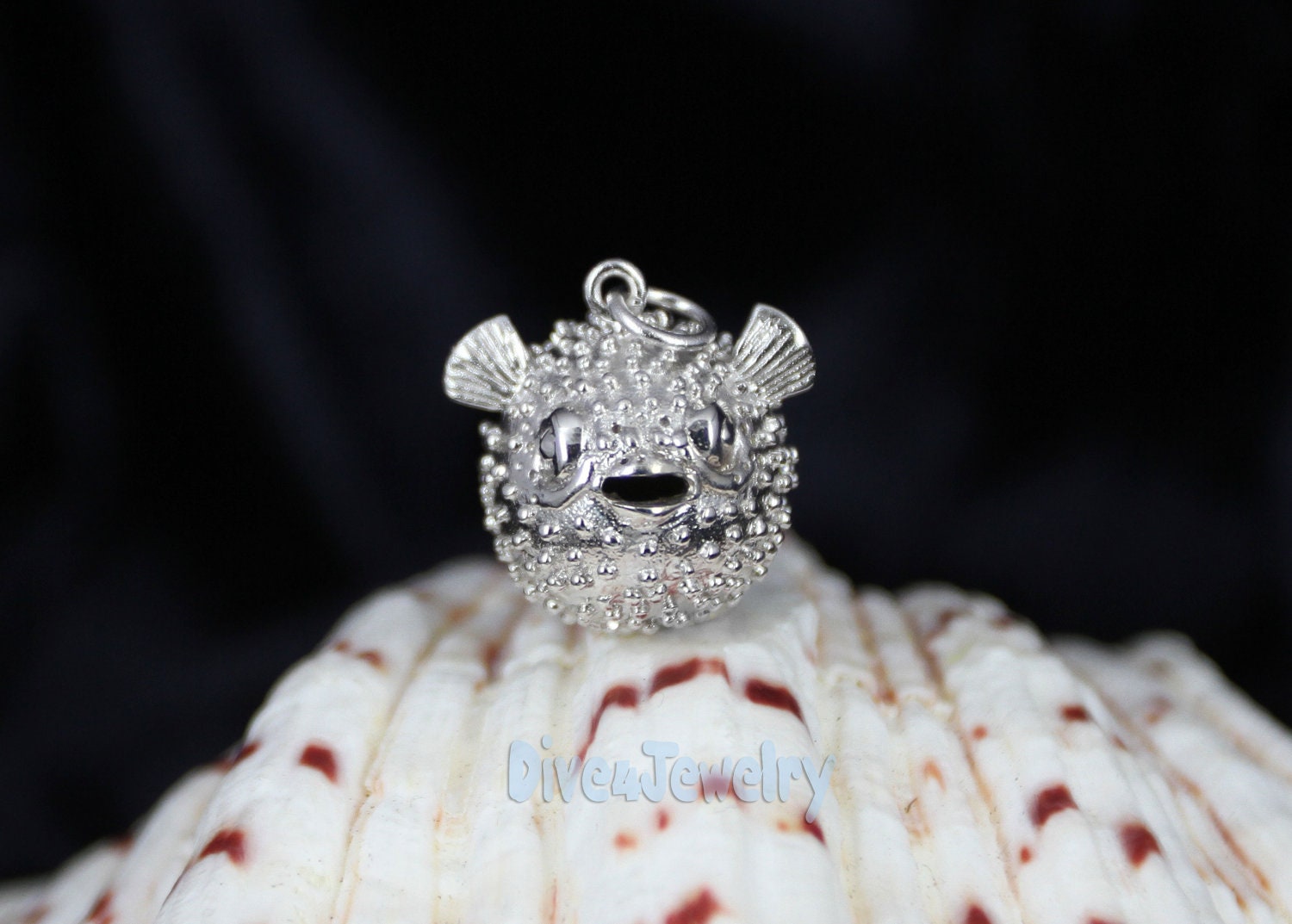 Puffer Fish Necklace Sterling Silver 3D Pufferfish Pendant - Etsy Australia