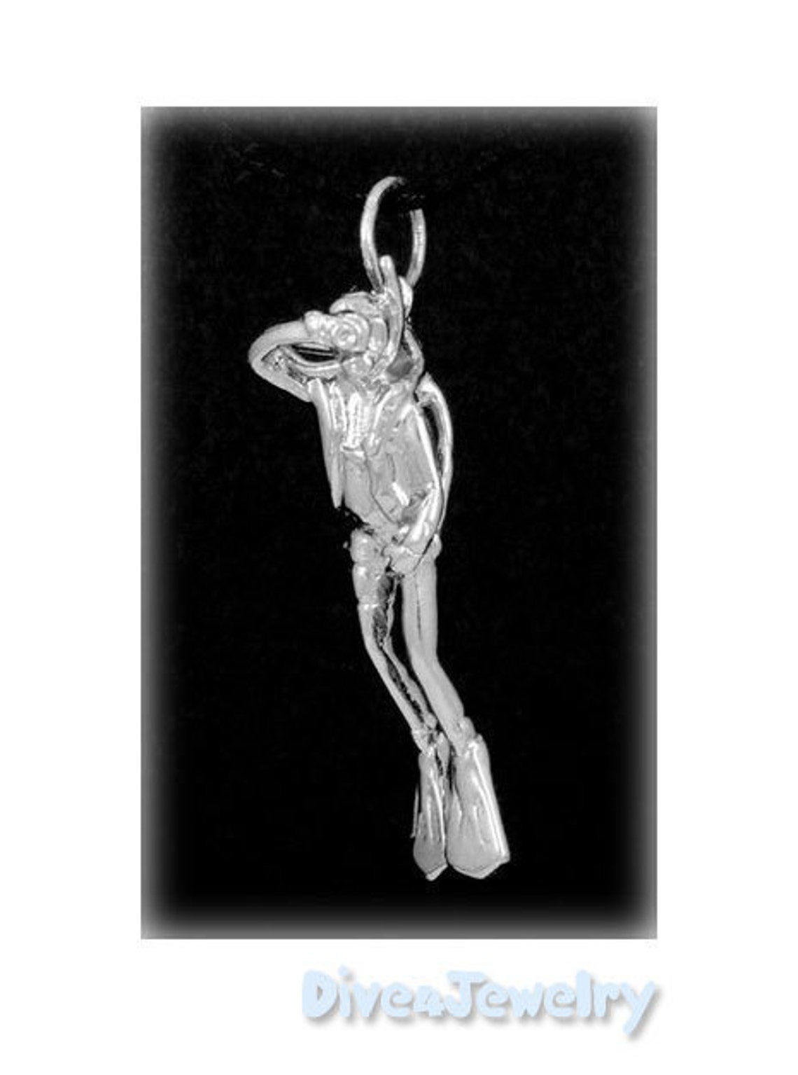 Diver Necklace Underwater Photographer Scuba Diveing Sterling | Etsy