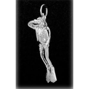 Diver Necklace Underwater Photographer Scuba Diveing Sterling Silver ...