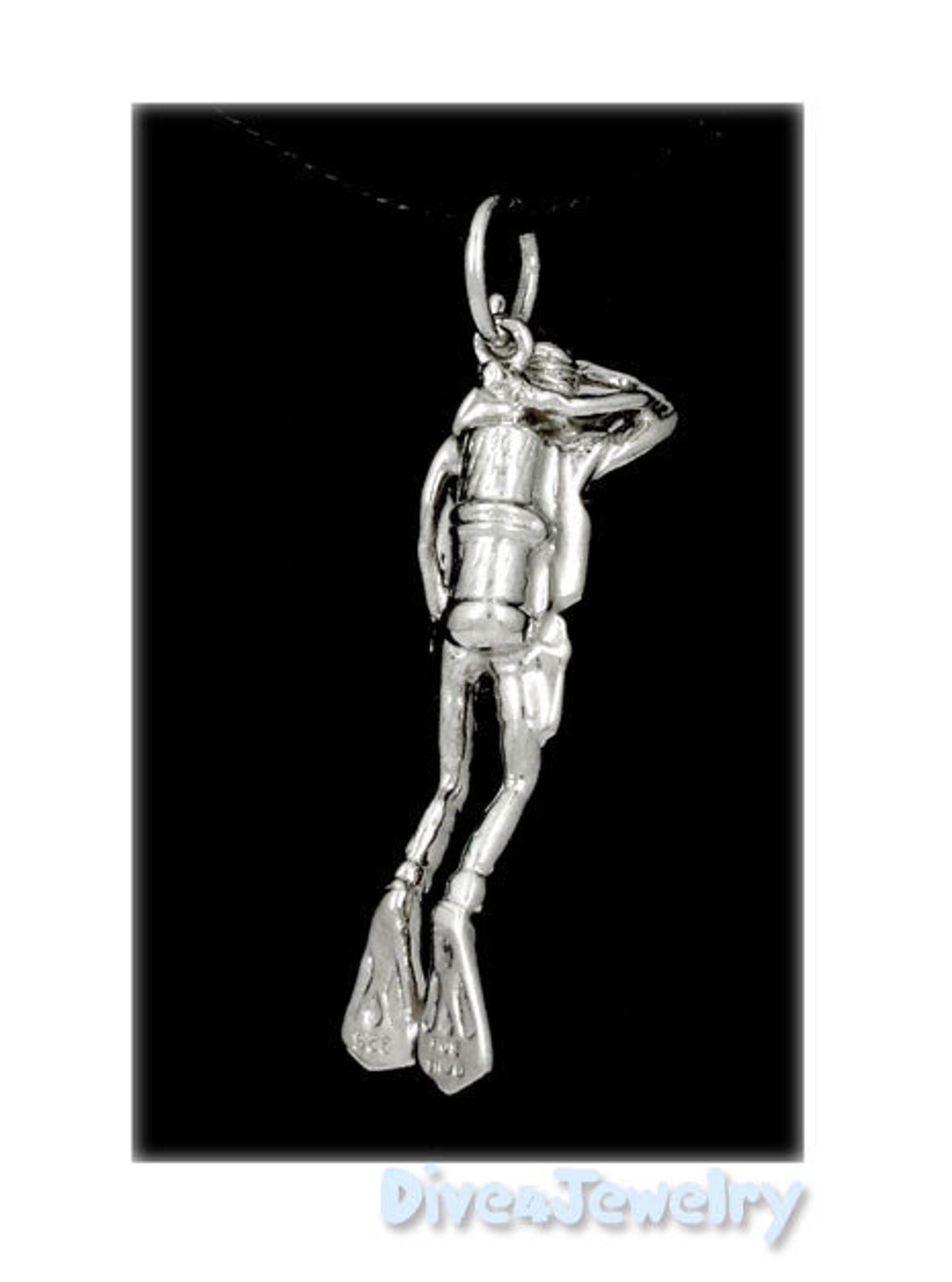 Diver Necklace Underwater Photographer Scuba Diveing Sterling | Etsy