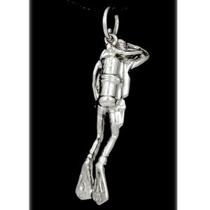 Diver Necklace Underwater Photographer Scuba Diveing Sterling Silver ...