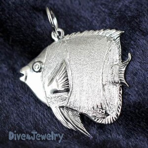 Batfish Angelfish Fish Necklace Sterling Silver 3D Fish Pendant ...