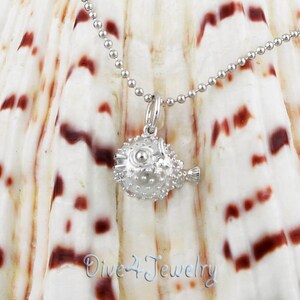 Little Puffer Fish Charm Sterling Silver 3D Pufferfish Pendant With ...
