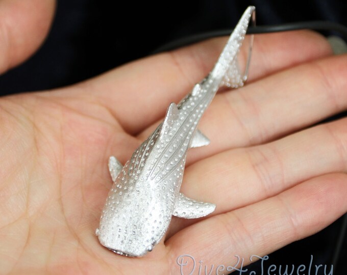 Whale Shark Pendant HUGE 24grams Sterling Silver Whaleshark - Etsy