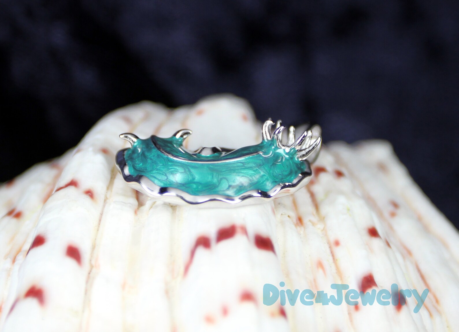 Nudibranch Necklace Sea Slug Necklace Sterling Silver 3D Green - Etsy