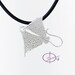 Spotted Eagle Ray Necklace Sterling Silver Rhodium Satin 3D Pendant ...