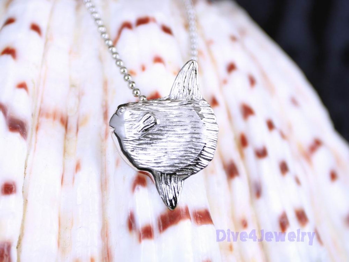 Mola Fish Necklace Sunfish Necklace Sterling Silver Fish Pendant ...
