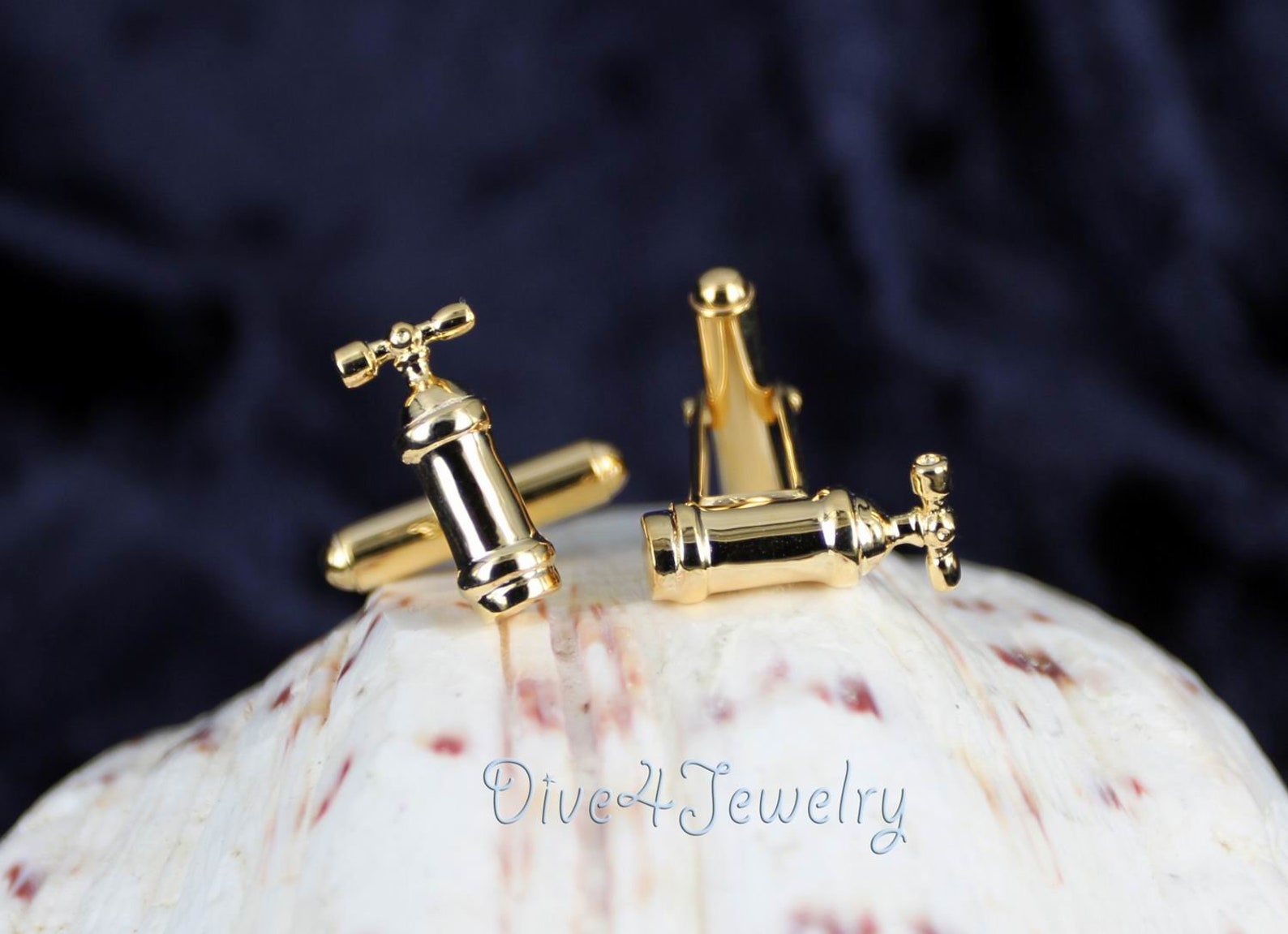 Scuba Diving Dive Tank Cufflinks in Solid Sterling Silver Gold | Etsy