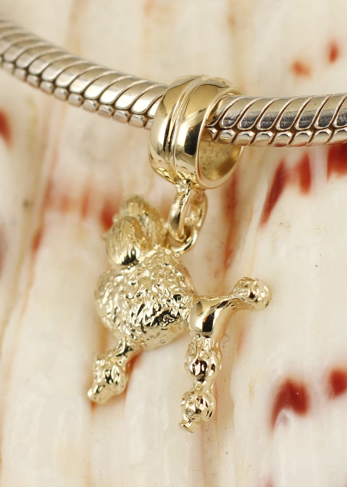 9K Dog Charm Solid 9ct Gold Classic Poodle Dog Puppy Pet - Etsy
