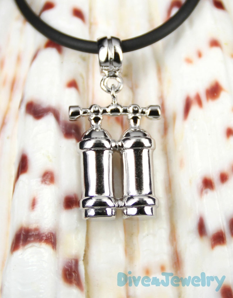 Dive Tank Pendant 3D Scuba Diving Dive Twin Tanks Solid 925 | Etsy