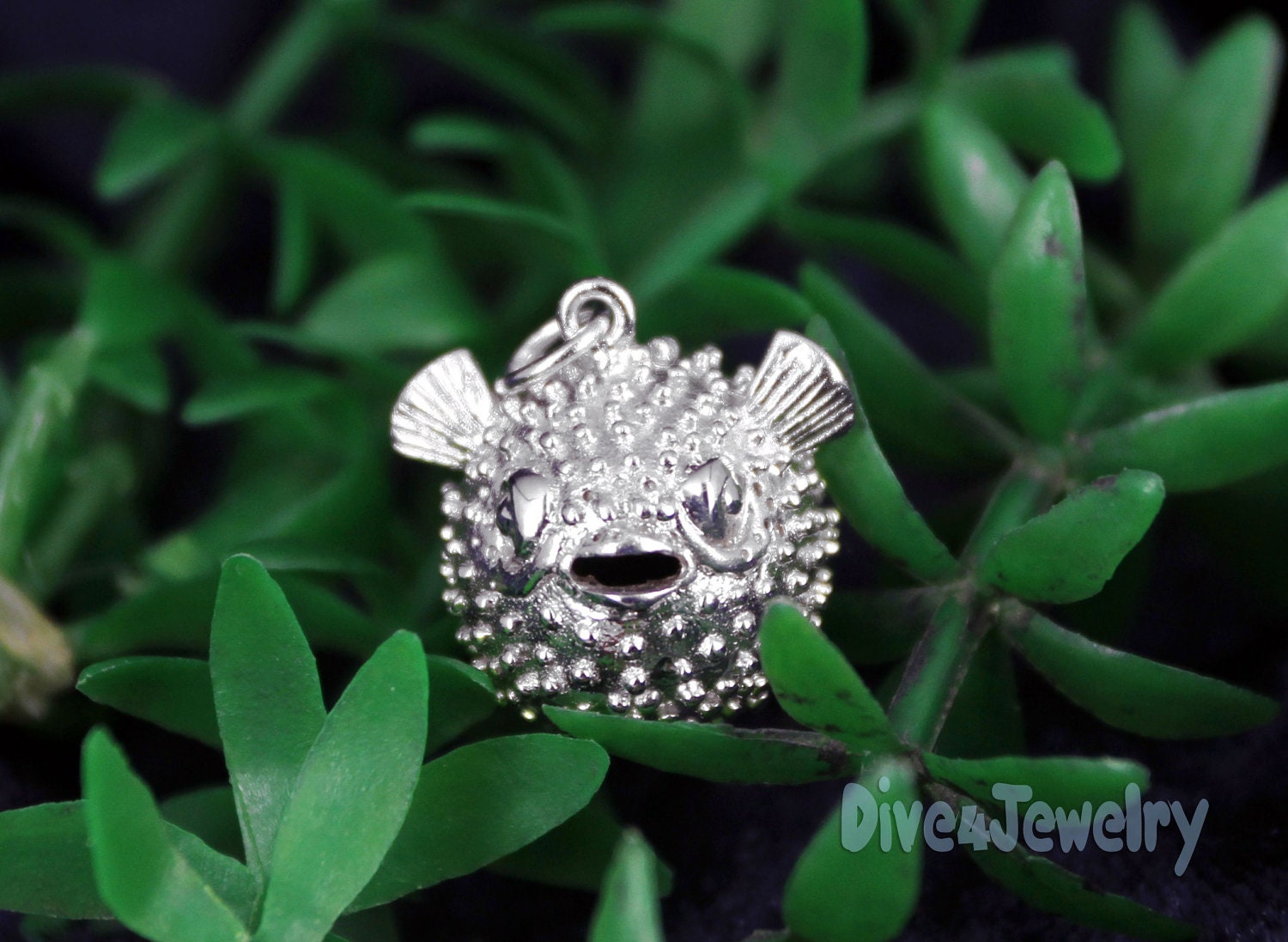 Puffer Fish Necklace Sterling Silver 3D Pufferfish Pendant - Etsy Australia