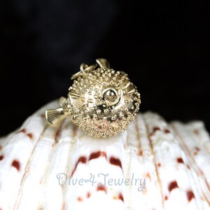 Puffer Fish Pendant Genuine Solid 9CT 9K Yellow Gold Pufferfish Pendant ...