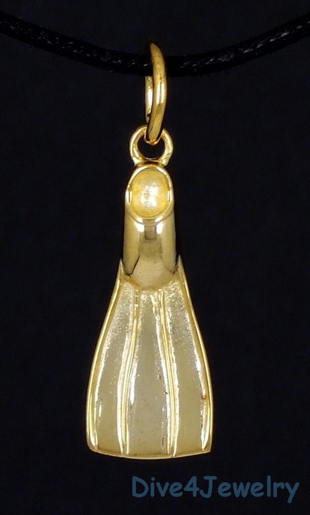 Dive Fin Necklace Snorkeling Flipper Scuba Diving Fin 925 Sterling ...