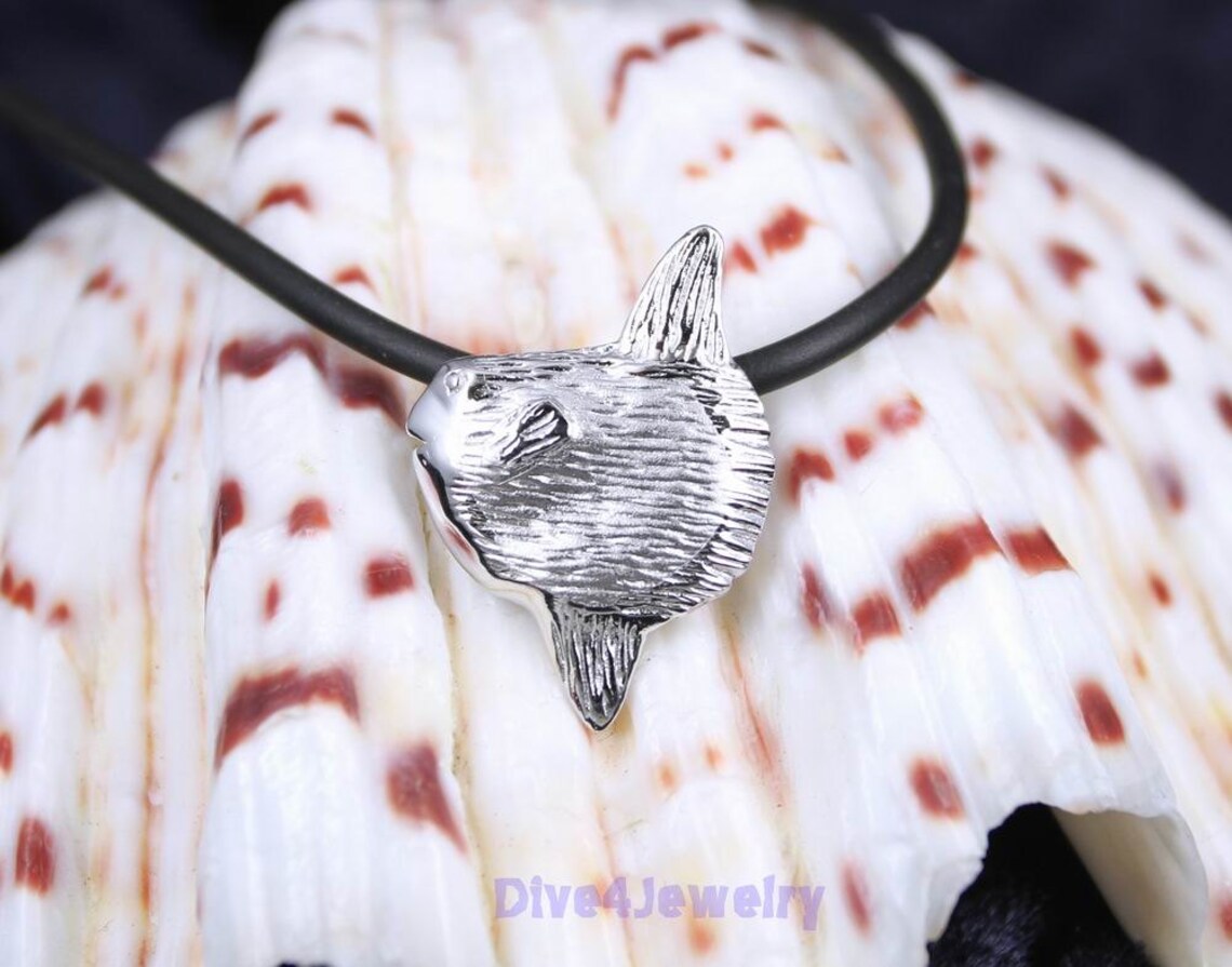 Mola Fish Necklace Sunfish Necklace Sterling Silver Fish Pendant ...