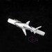 Great White Shark Tie Clip in Solid 925 Sterling Silver Rhodium Plated ...