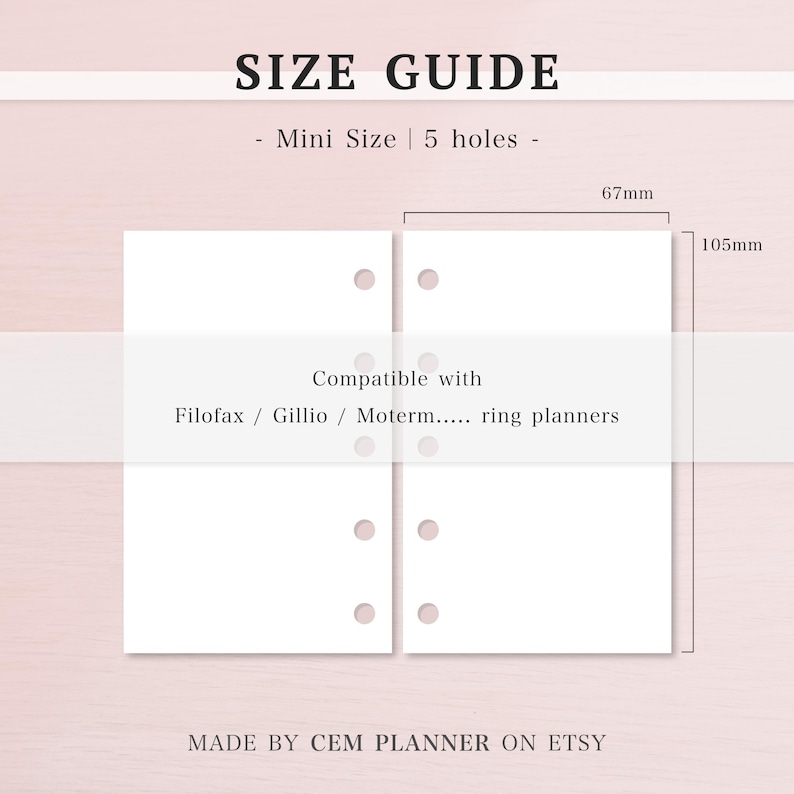 Password Tracker – Mini (m5) Size Planner Inserts｜password Keeper Log ...