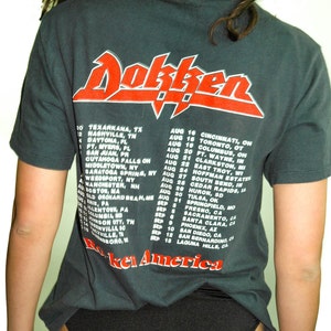 Vintage Dokken Shirt Under Lock and Key 1980s Concert Shirt Band Tee Iron Maiden Slayer Judas ...